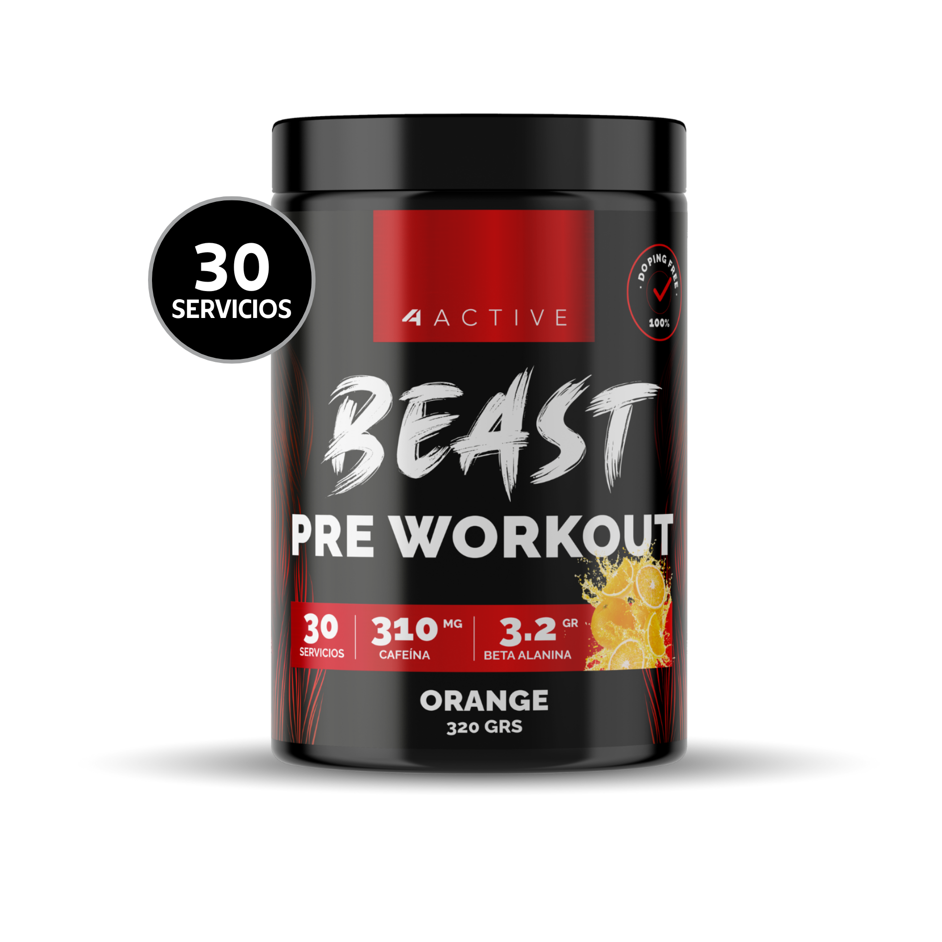 4Active Beast Pre-Entreno 30 Servicios | Global Nutrition – Global ...